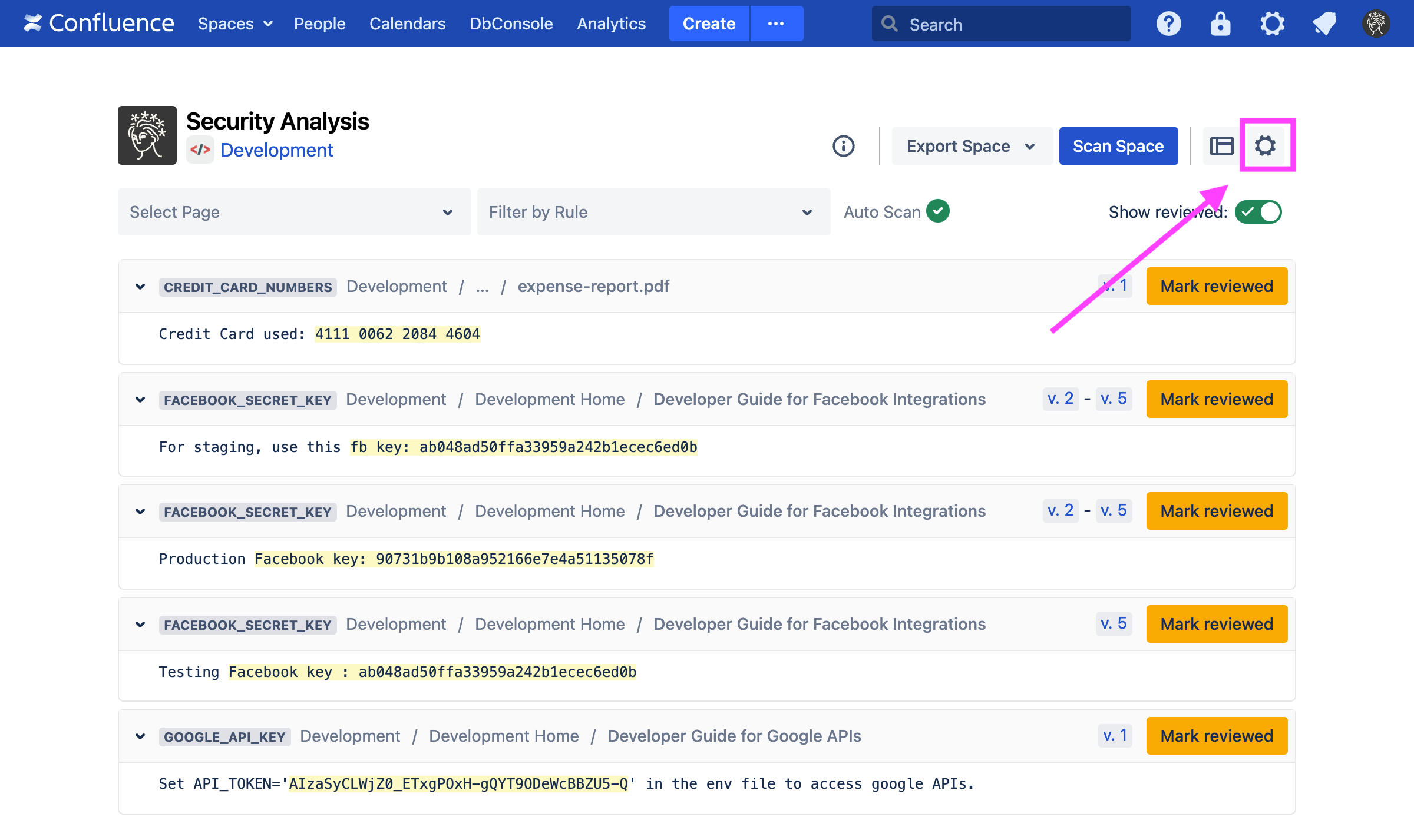 Accessing the Settings Page